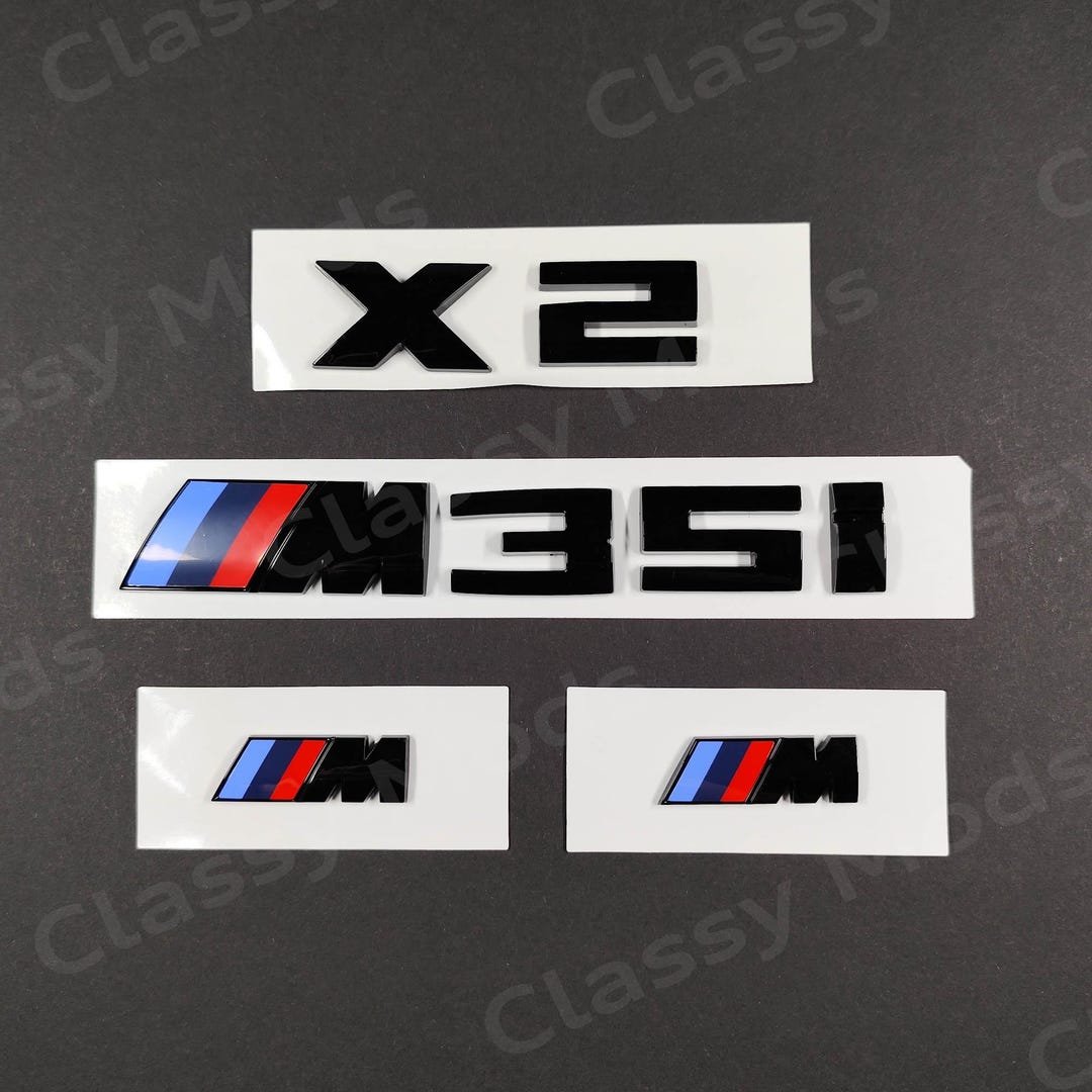 X2 M35i Gloss Black Badges for BMW Emblem Set M Sport - Etsy