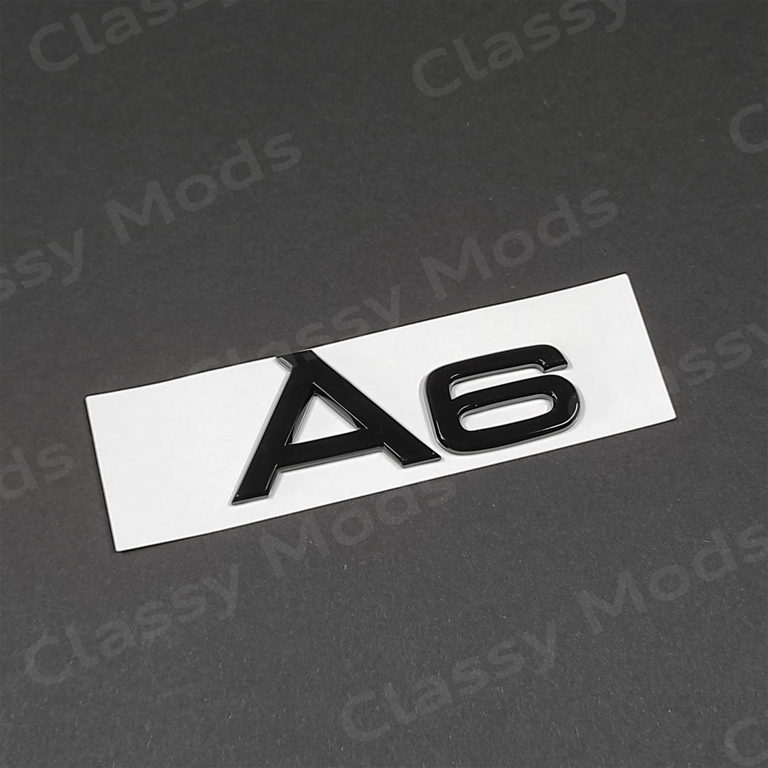 Audi A6 Gloss Black Rear Emblem Badge Letters - Etsy