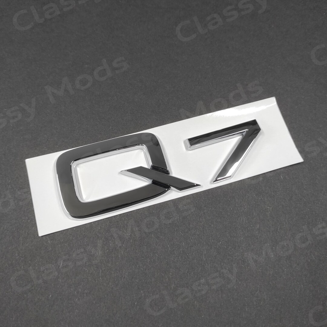 Audi Q7 Chrome Silver Rear Emblem Badge Letters - Etsy
