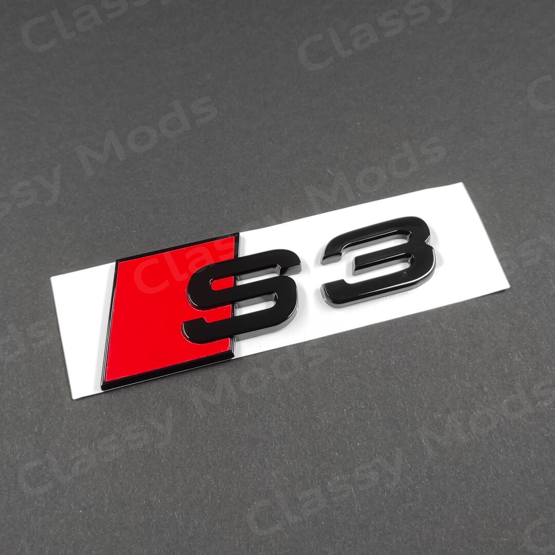 Audi S3 Gloss Black Rear Emblem Badge Lettering - Etsy