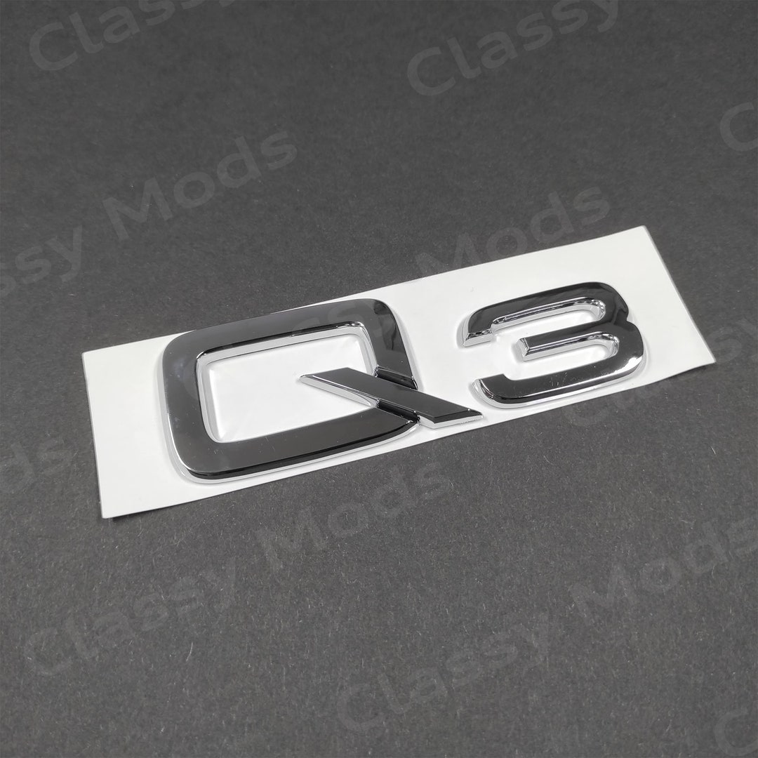 Audi Q3 Chrome Rear Emblem Badge Letters - Etsy