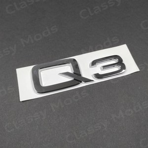 Audi Q3 Chrome Rear Emblem Badge Letters - Etsy