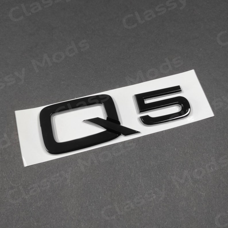 Audi Q5 Gloss Black Rear Emblem Badge Letters - Etsy