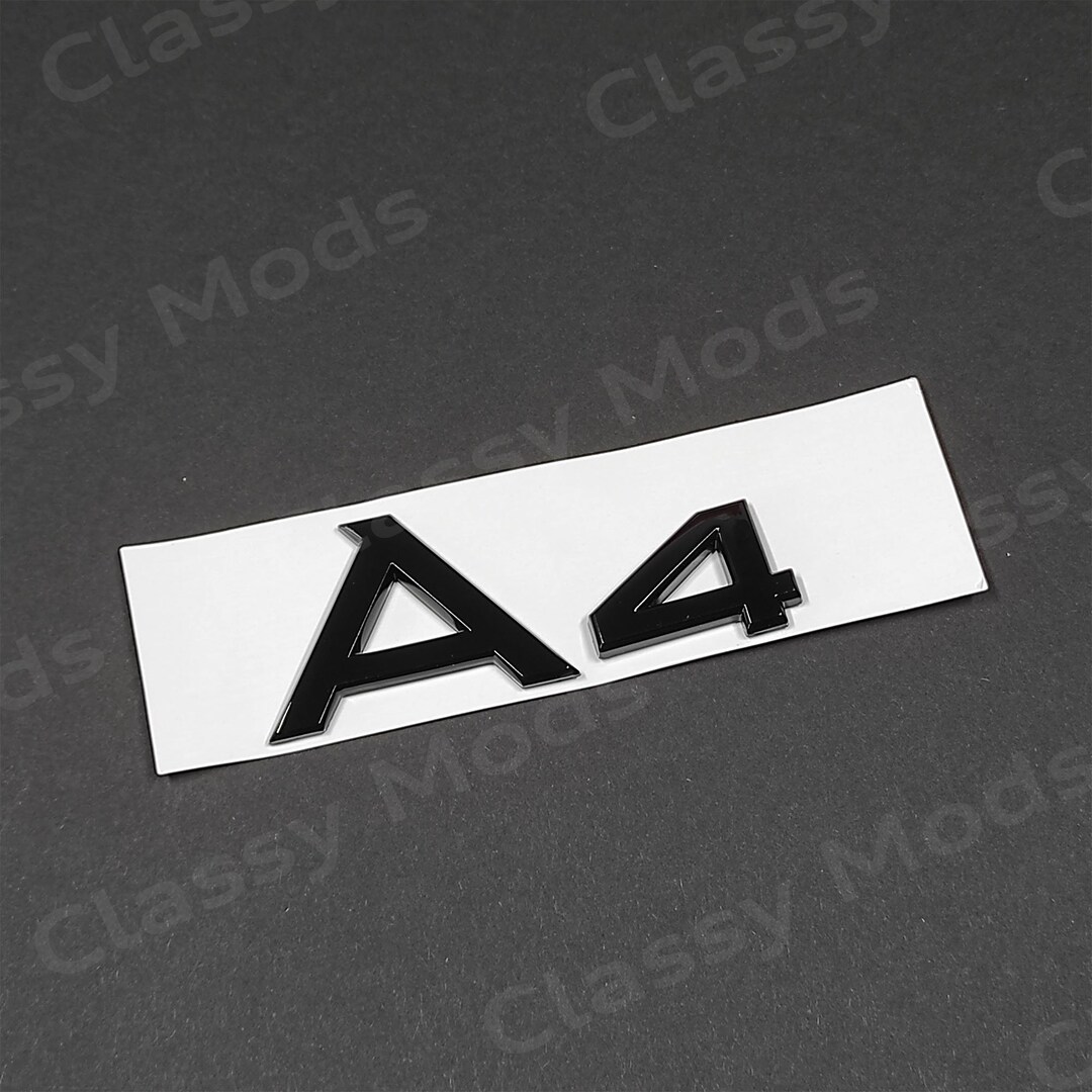 Audi A4 Gloss Black Rear Emblem Badge Letters - Etsy