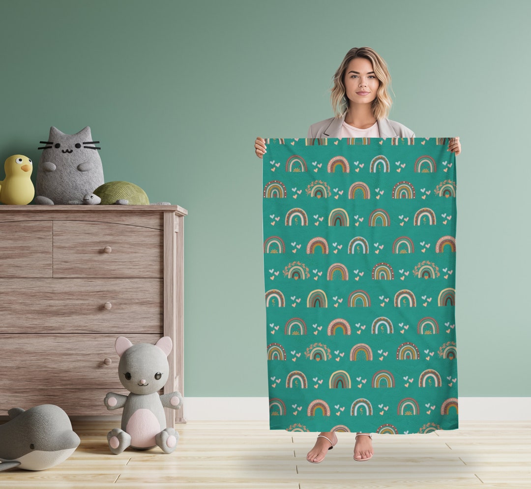 Rainbow Design Gift Blanke, Blankets Baby Boy, Blankets Baby Girl ...