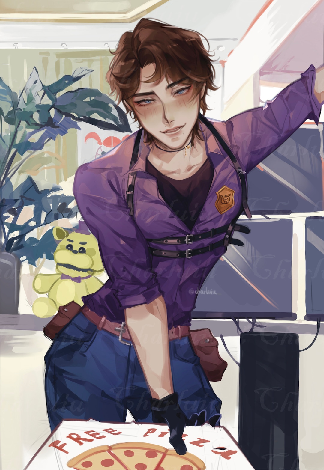 Pizza Delivery Michael Afton FNAF ART PRINT - Etsy Canada