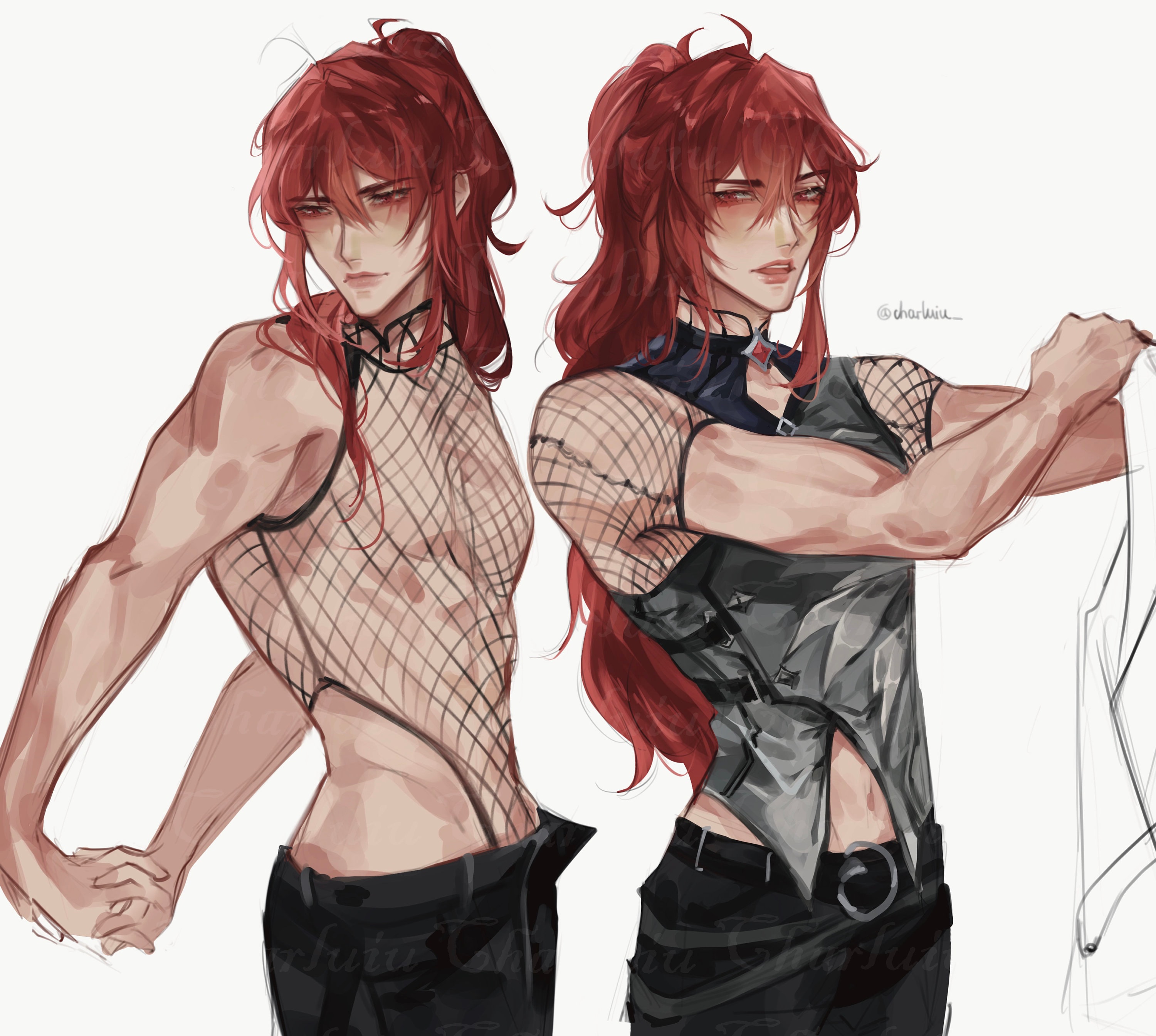 Diluc Skin Genshin Impact ART PRINT - Etsy