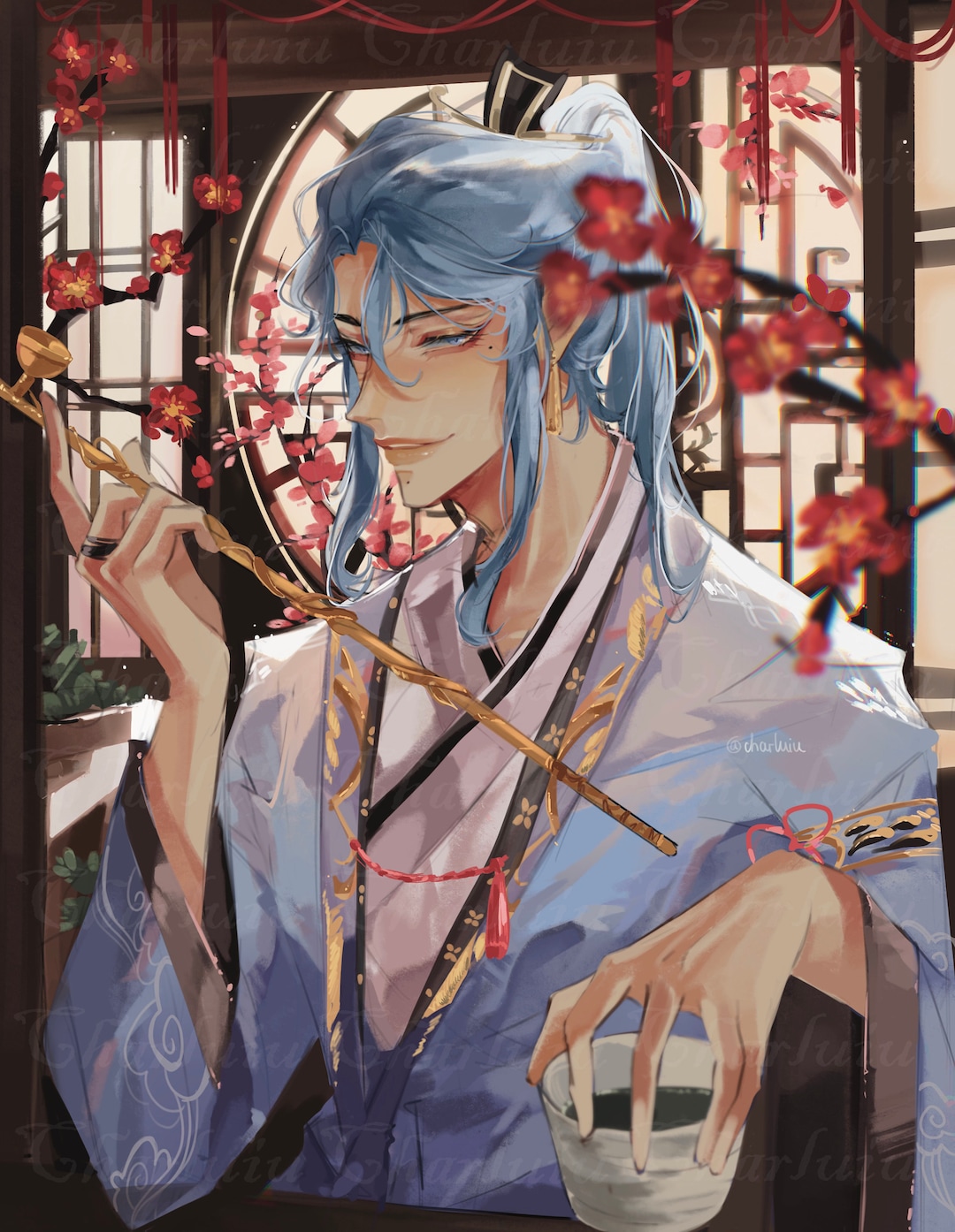 Ayato Genshin Impact ART PRINT - Etsy