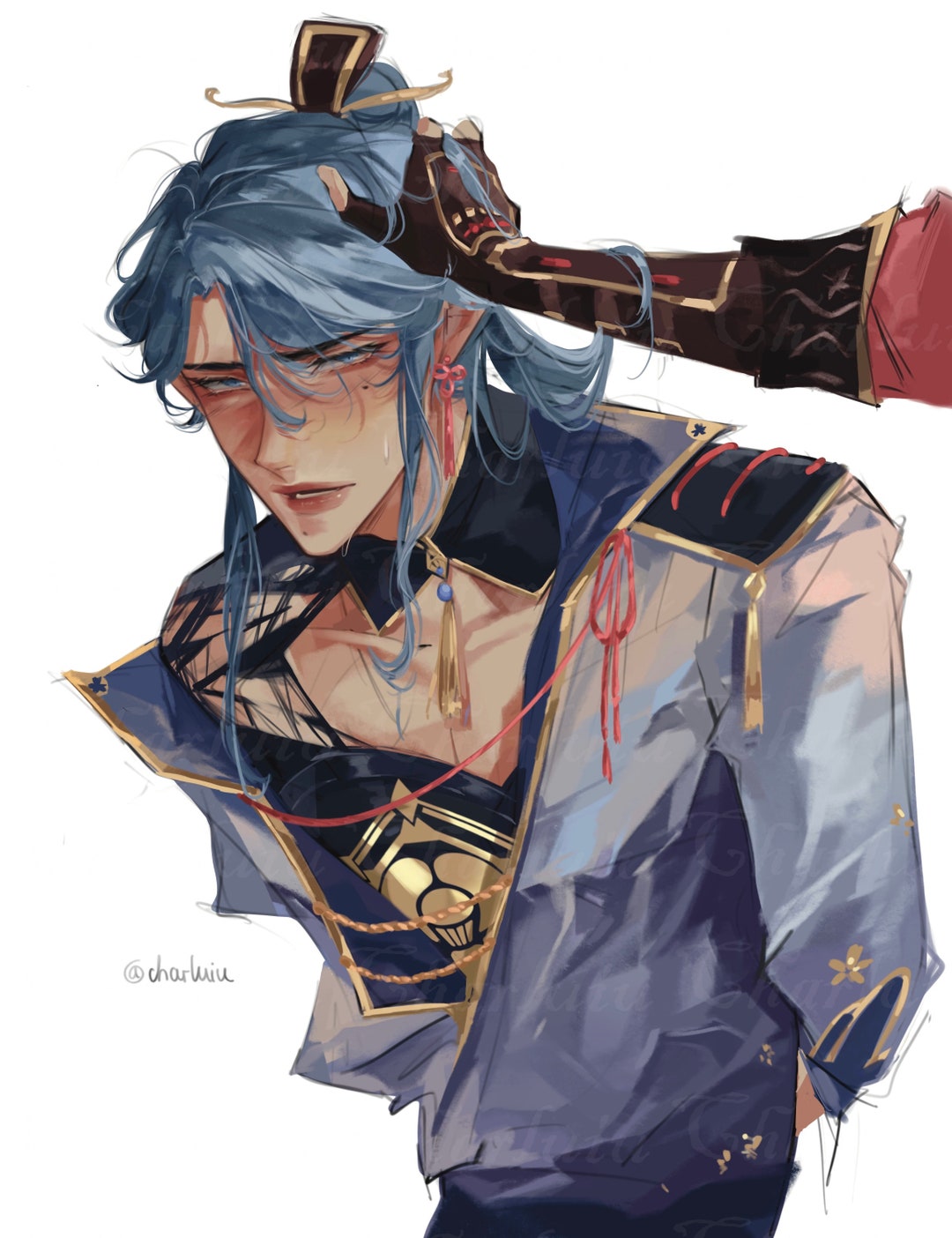 Kamisato Ayato Genshin Impact ART PRINT - Etsy