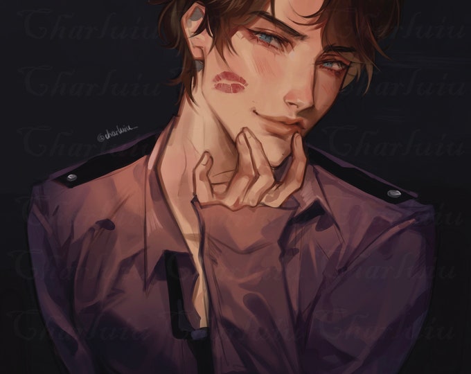 Michael Afton FNAF Kiss Mark ART PRINT - Etsy