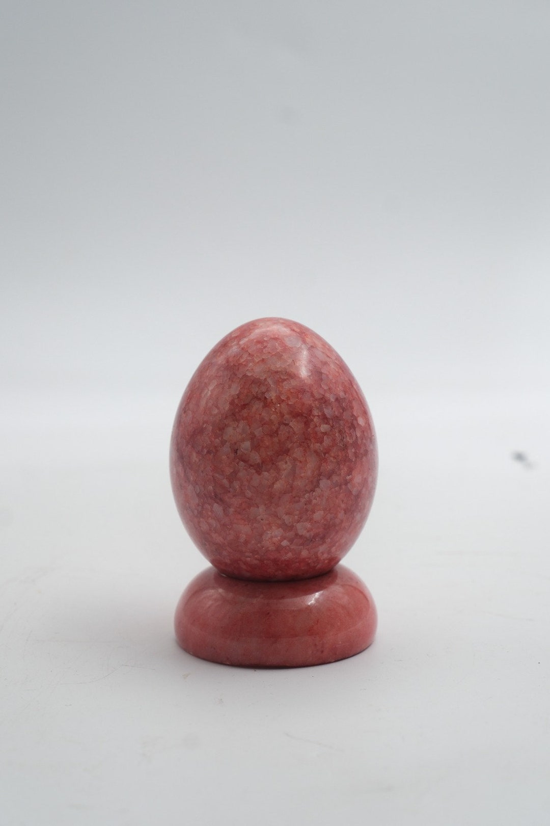 Red Egg Shaped Marble Figurine With Stand - Etsy