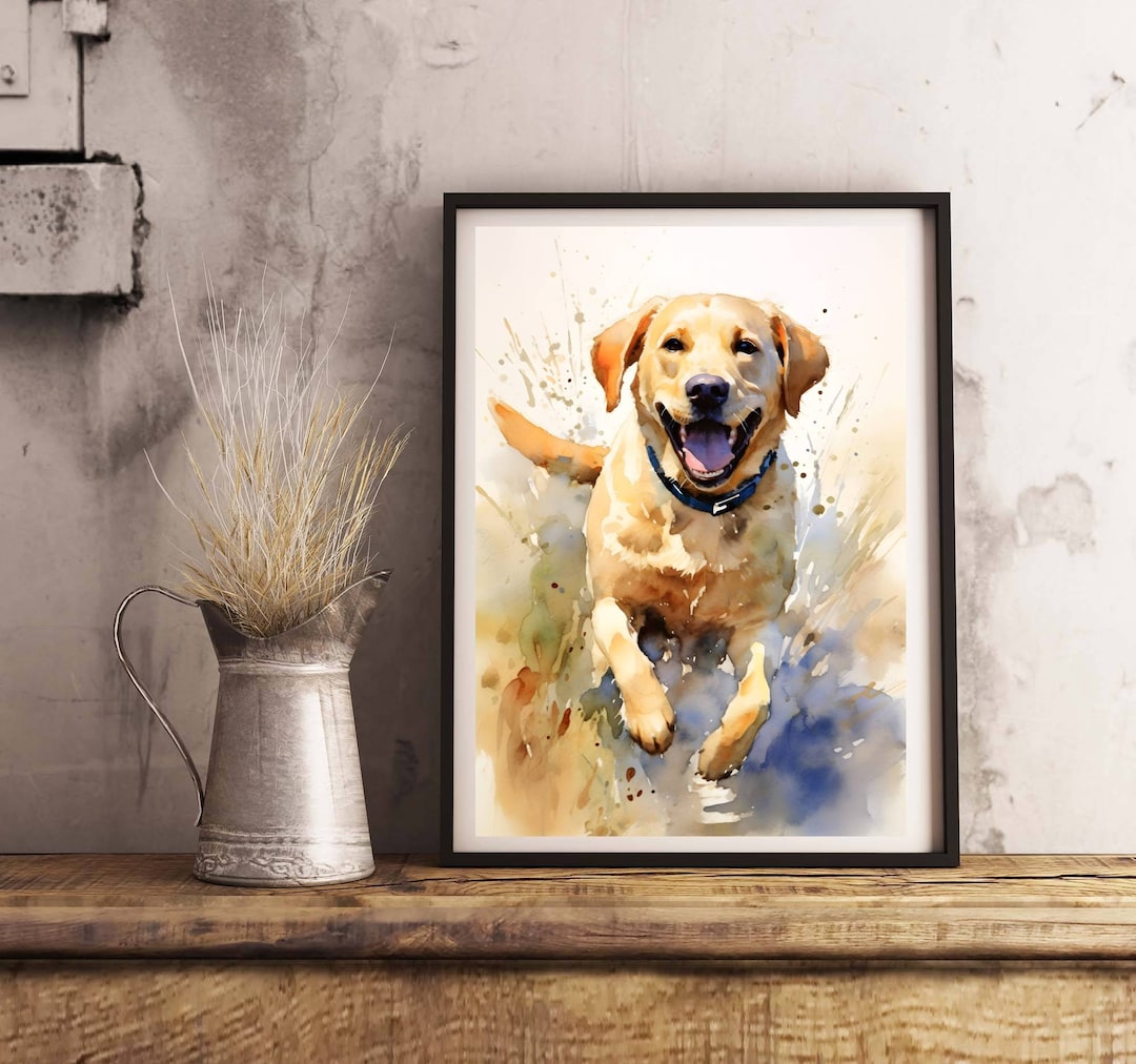 Labrador Retriever Retriever Labrador Watercolour Painting - Etsy