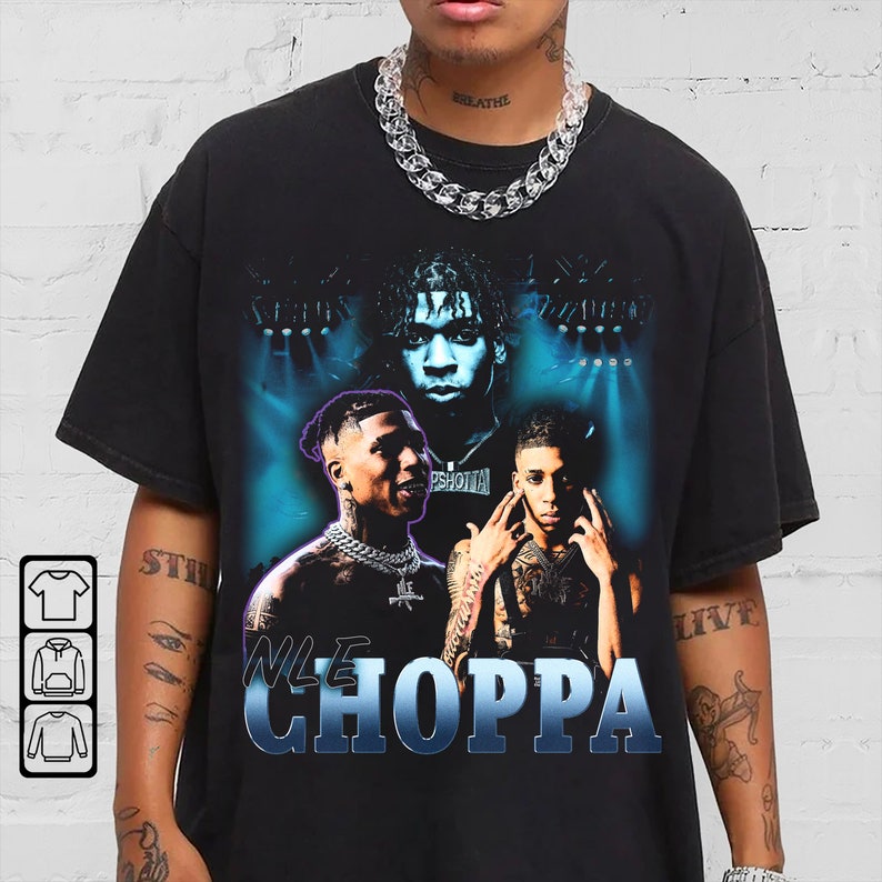 NLE Choppa Rap Shirt NLE Choppa Tshirt Vintage 90s Merch Tour - Etsy