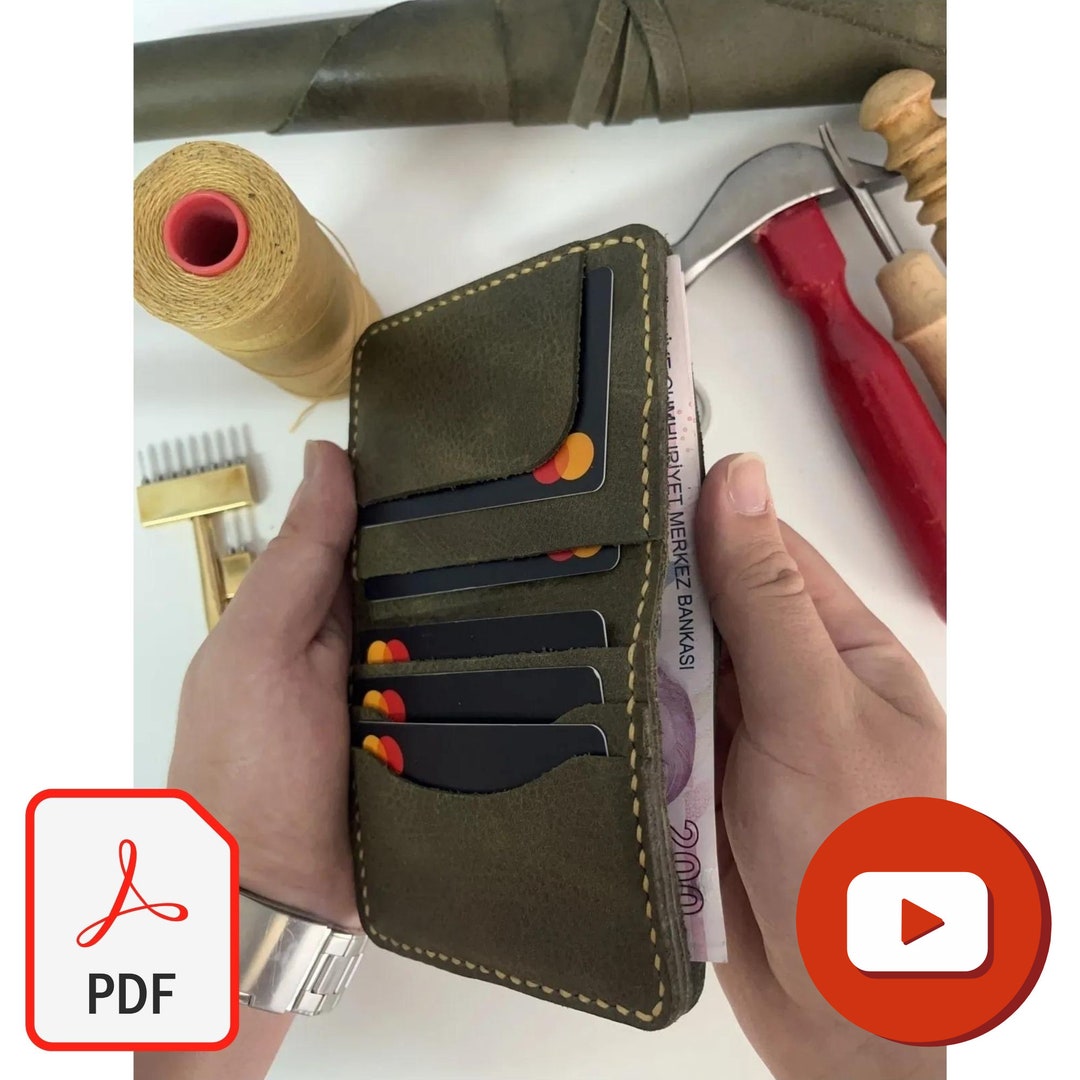 Leather Bifold Wallet, Simple Bifold Wallet Pdf Pattern, Leather Wallet ...
