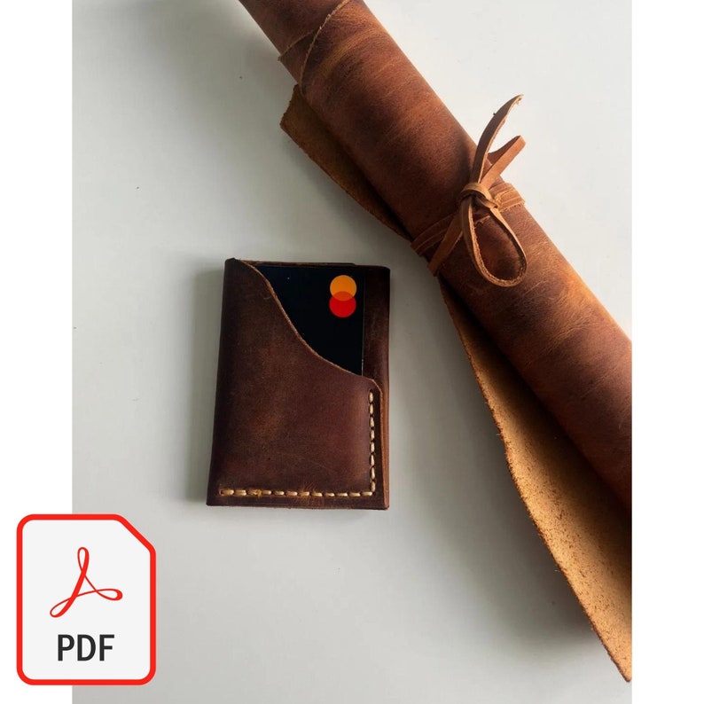 Leather Pattern Pdf, Cardholder Wallet Pattern Pdf, Cardholder Template ...