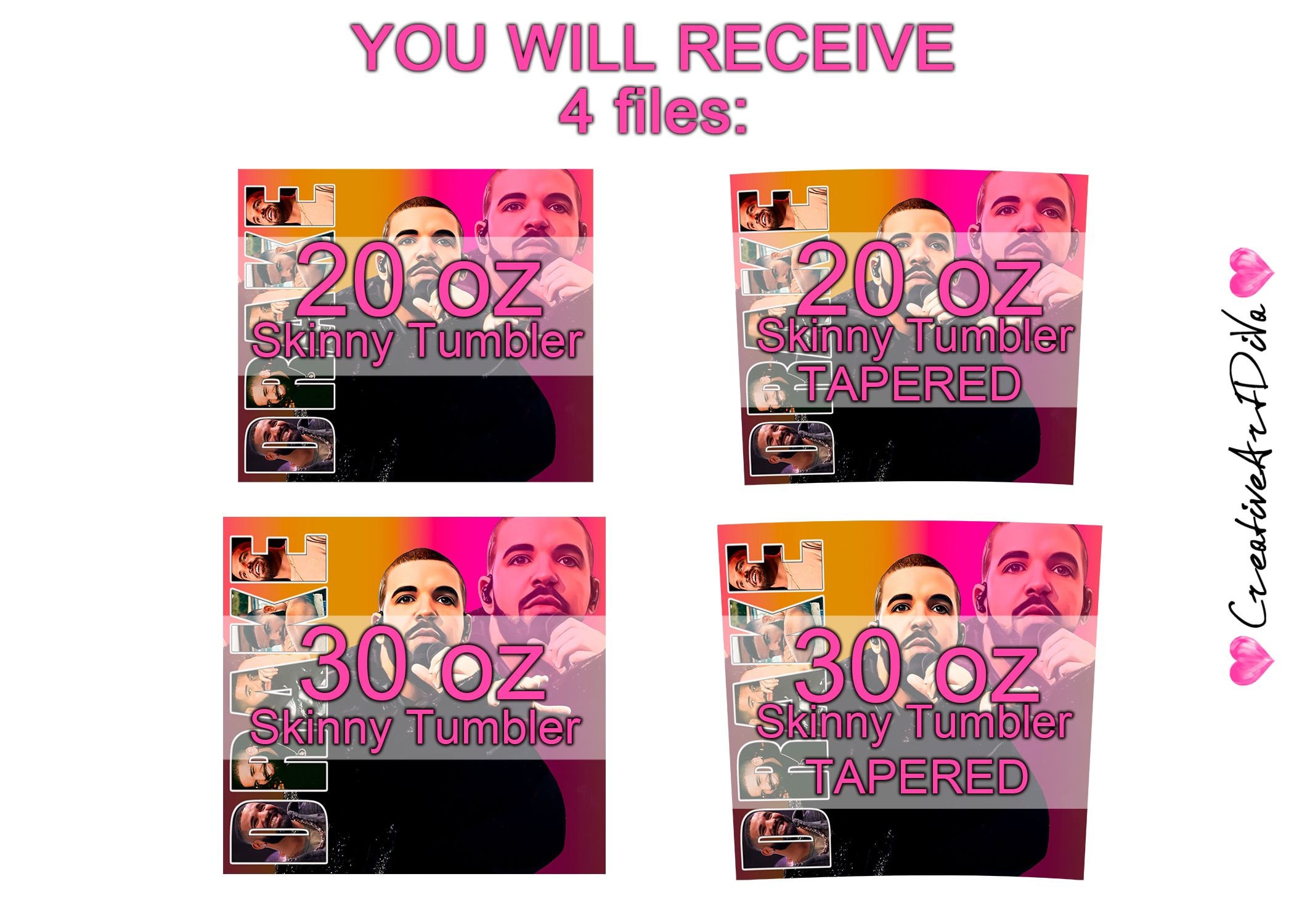Drake Tumbler Wrap 20 Oz PNG Seamless Sublimation Designs PNG 20oz L 30 ...