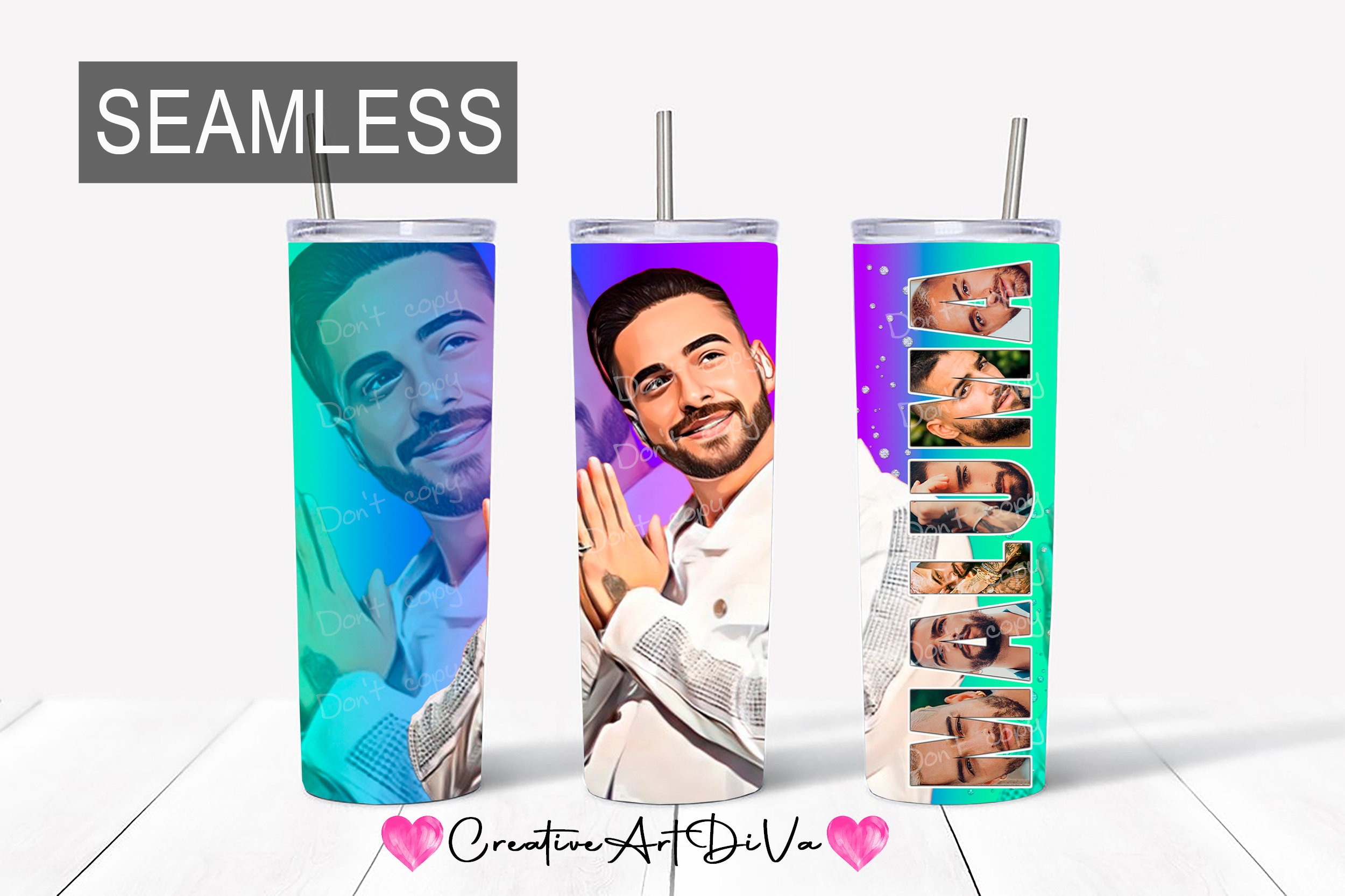 Maluma Seamless Sublimation Designs PNG L Skinny Tumbler 20 Oz L 30 Oz ...