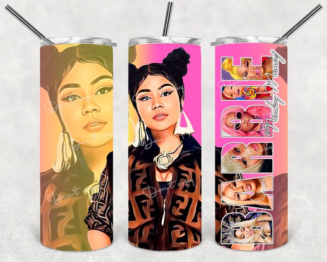 Nicky Minaj Tumbler Wrap PNG Seamless Sublimation Designs PNG L Skinny ...