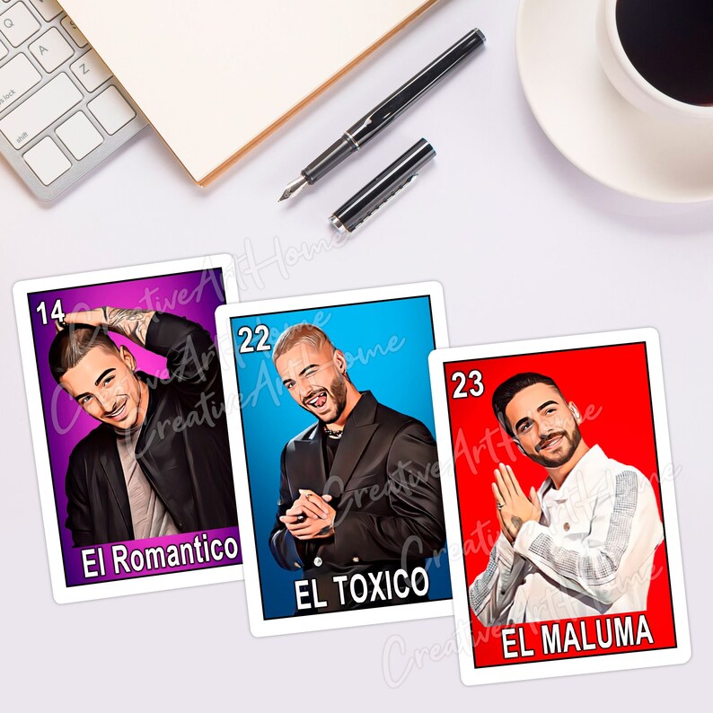 Maluma PNG, Loteria Card PNG Digital Download File, Sublimation - Etsy