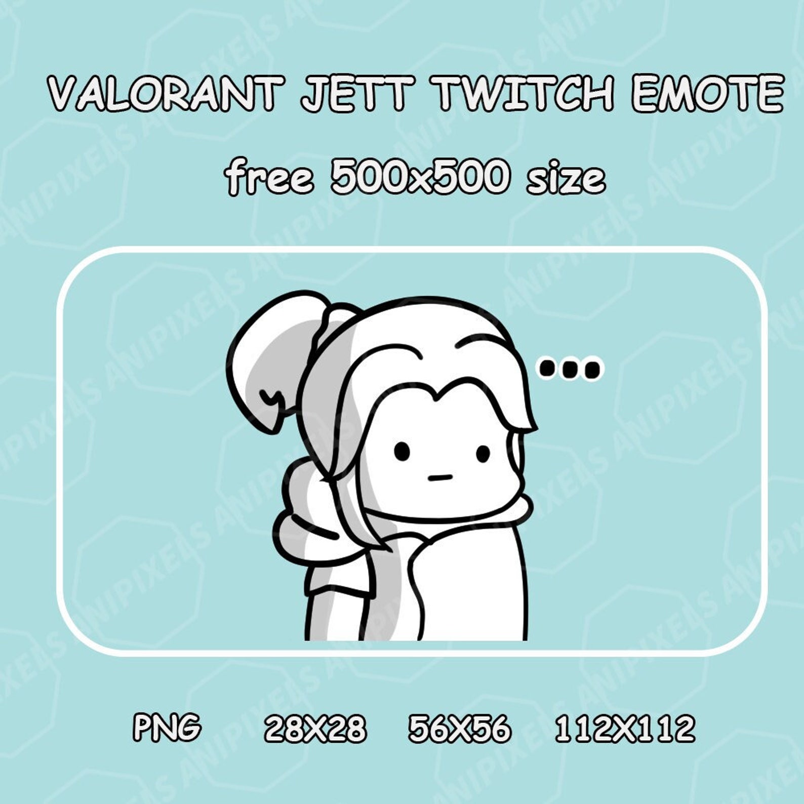 Jett Speechless Valorant Twitch Emote Twitch Emotes for - Etsy