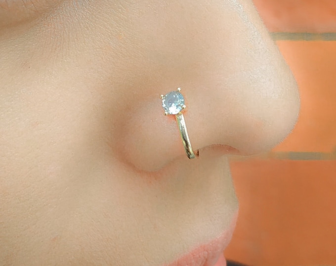 Tiny Nose Stud Sterling Silver CZ Nose Stud Mini Micro Nose Stud 1.5mm Diamond Nose Piercing 22g ...