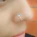 Tiny Nose Stud Sterling Silver CZ Nose Stud Mini Micro Nose Stud 1.5mm Diamond Nose Piercing 22g ...