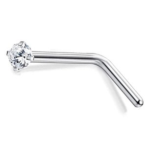 Tiny Nose Stud Sterling Silver CZ Nose Stud Mini Micro Nose Stud 1.5mm Diamond Nose Piercing 22g ...