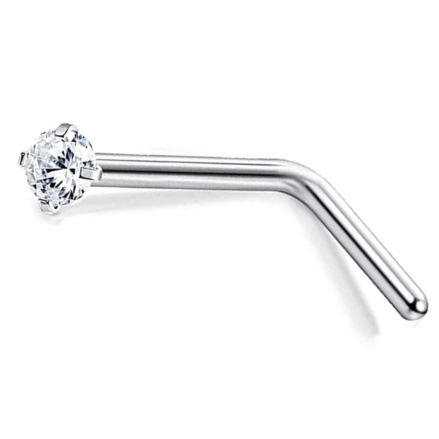 Tiny Nose Stud Sterling Silver CZ Nose Stud Mini Micro Nose Stud 1.5mm ...