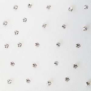 Tiny Nose Stud Sterling Silver CZ Nose Stud Mini Micro Nose Stud 1.5mm Diamond Nose Piercing 22g ...