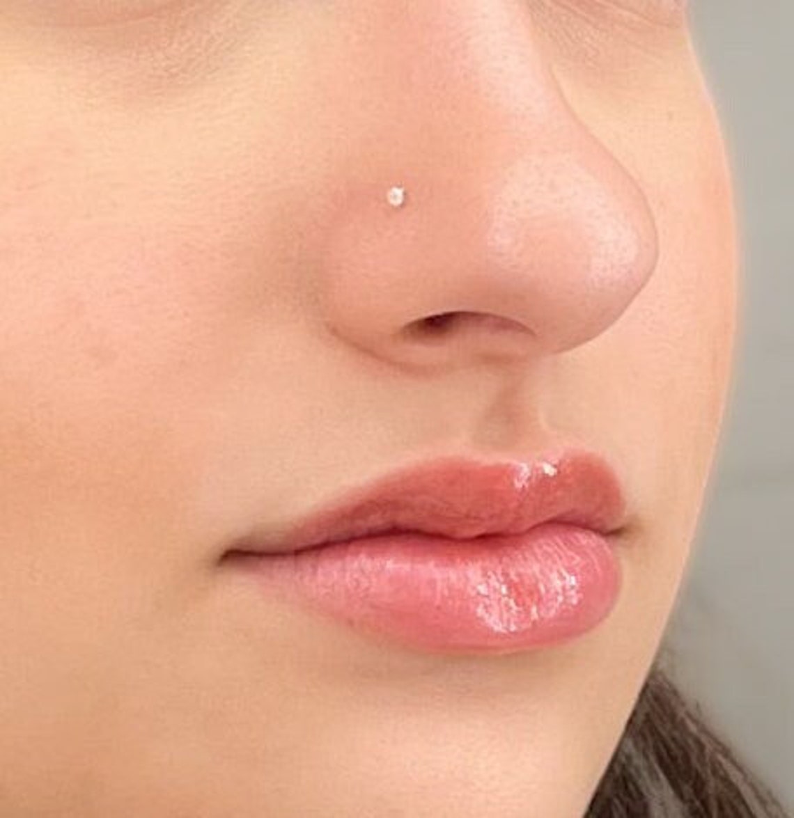 Tiny Nose Stud Sterling Silver CZ Nose Stud Mini Micro Nose Stud 1.5mm ...