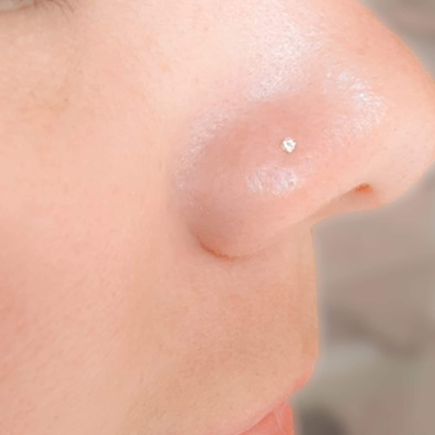 Tiny Nose Stud Sterling Silver CZ Nose Stud Mini Micro Nose Stud 1.5mm ...
