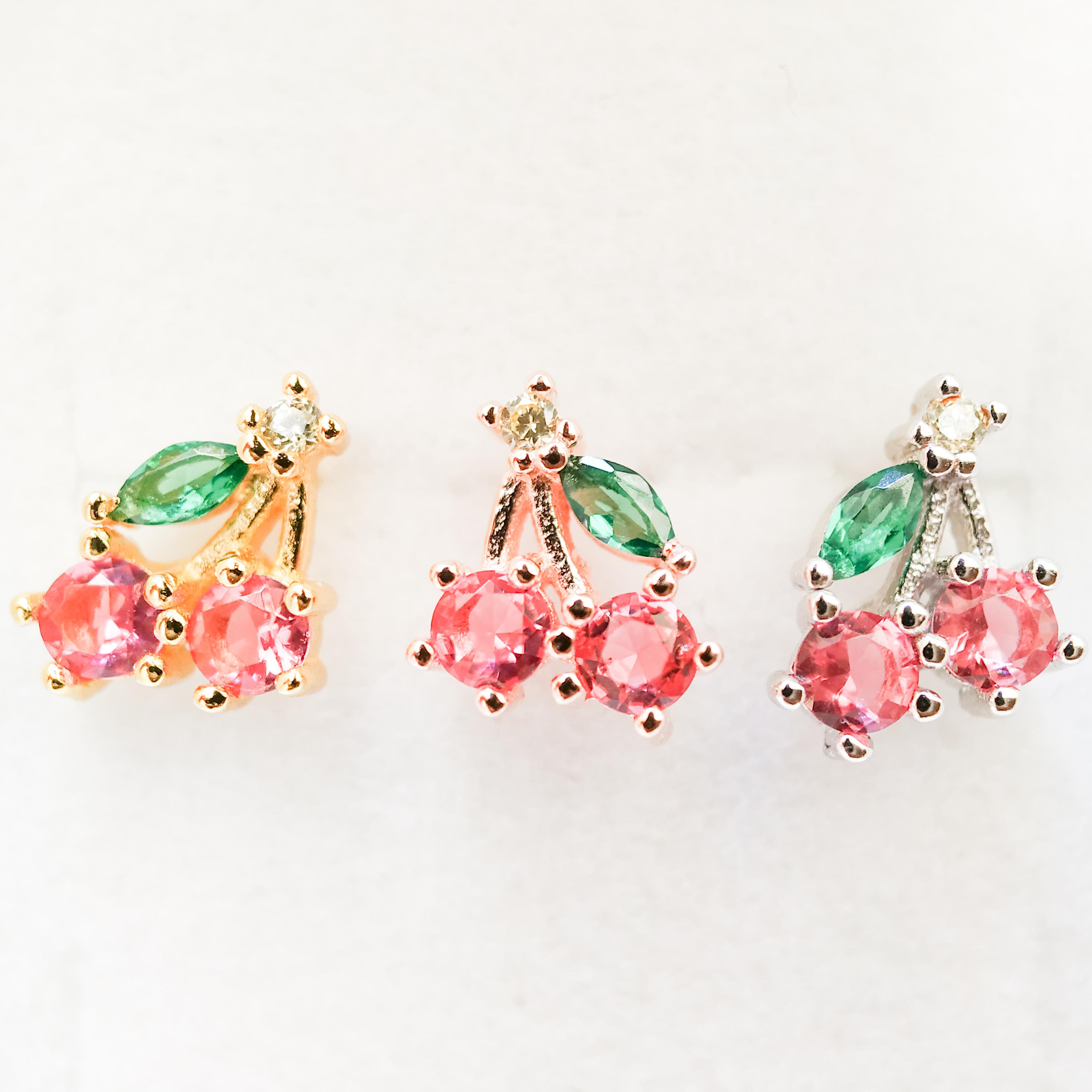 Cute Fruit Pins - Set of 4 Pins Strawberry Raspberry Grapes Cherries ...