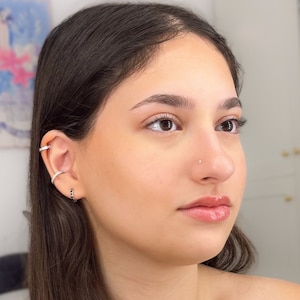 Tiny Nose Stud Sterling Silver CZ Nose Stud Mini Micro Nose Stud 1.5mm ...