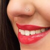Tiny Nose Stud Sterling Silver CZ Nose Stud Mini Micro Nose Stud 1.5mm Diamond Nose Piercing 22g ...