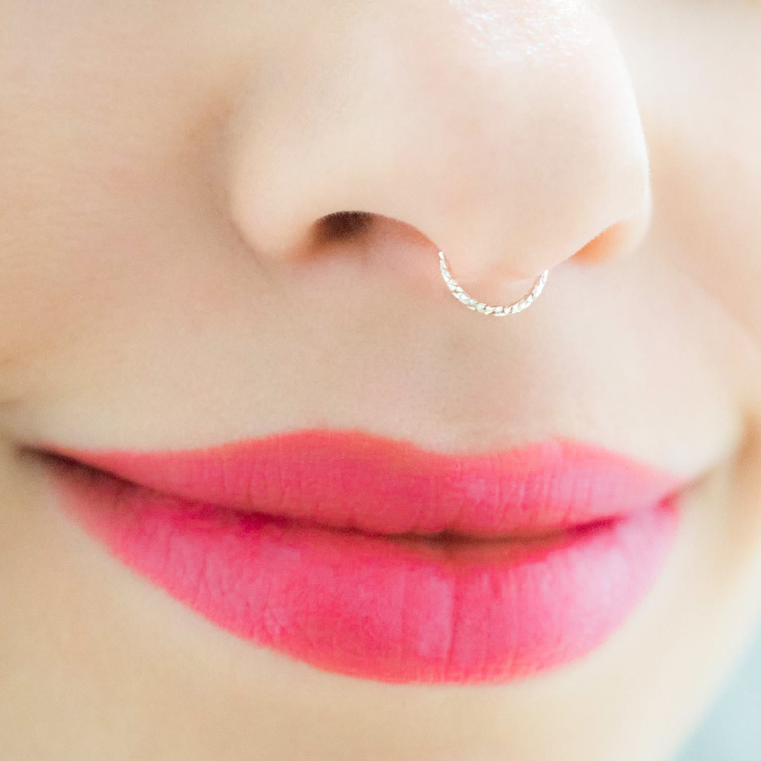Fake Septum Ring - Septum Ring No Piercing - Thin Septum Ring Smooth ...