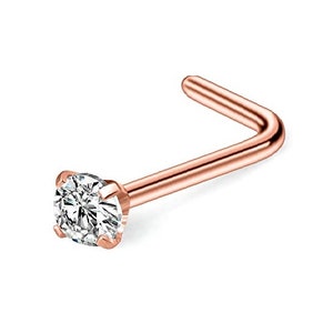 Tiny Nose Stud Sterling Silver CZ Nose Stud Mini Micro Nose Stud 1.5mm Diamond Nose Piercing 22g ...