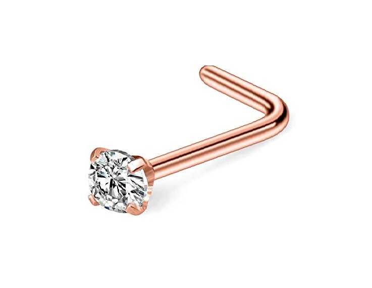 Tiny Nose Stud Sterling Silver CZ Nose Stud Mini Micro Nose Stud 1.5mm ...