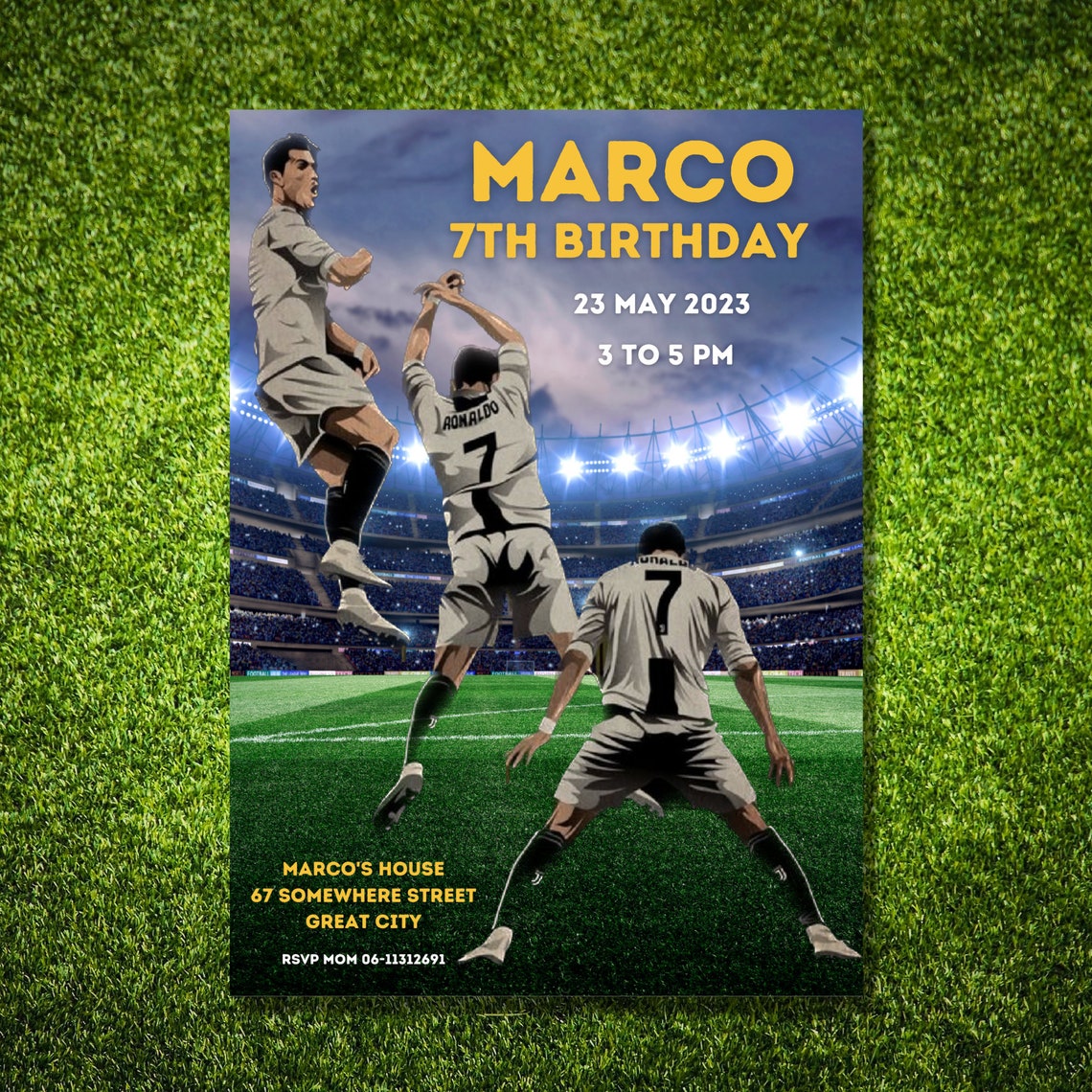 Editable Soccer Birthday Invitation Digital Soccer Party - Etsy