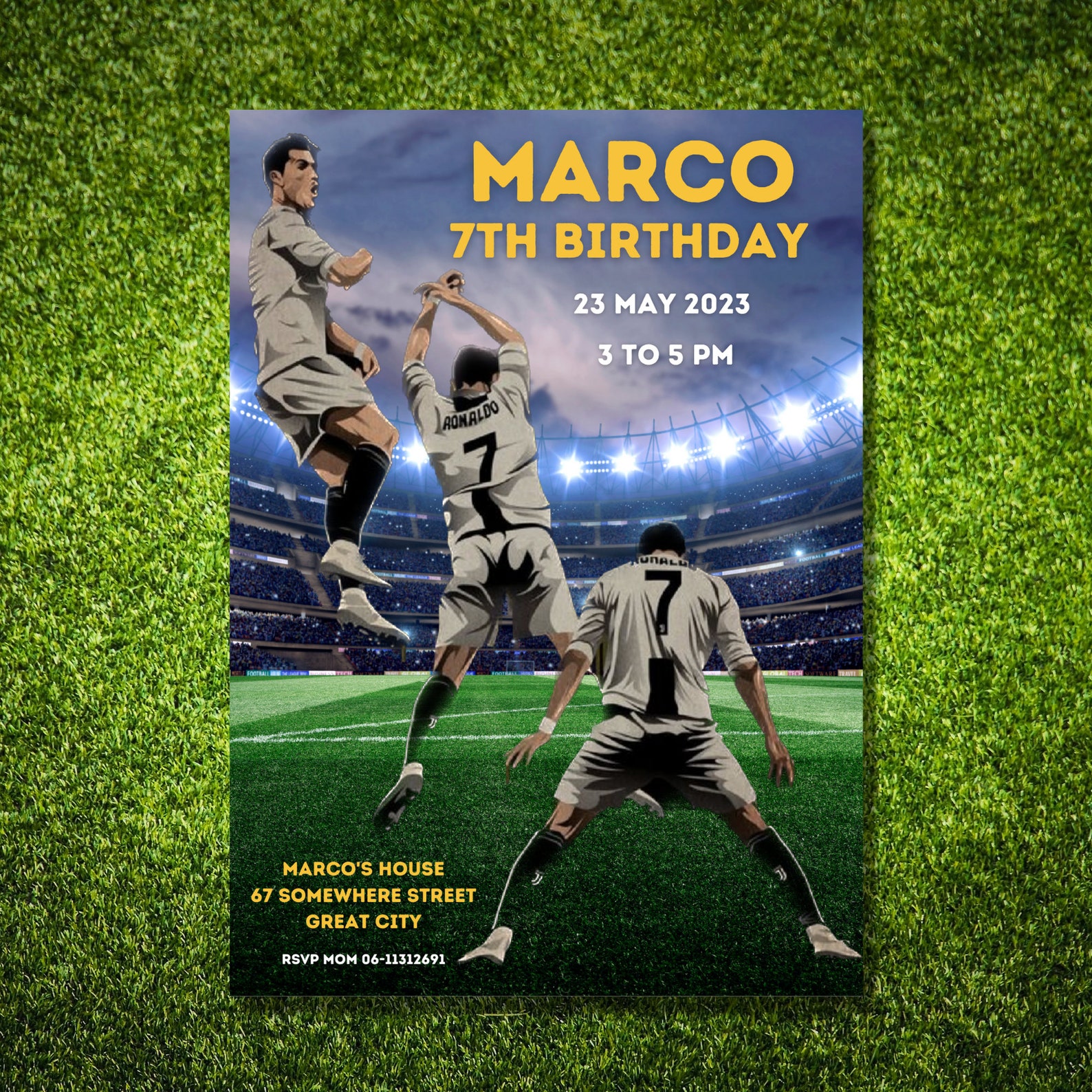 Editable Soccer Birthday Invitation Digital Soccer Party - Etsy