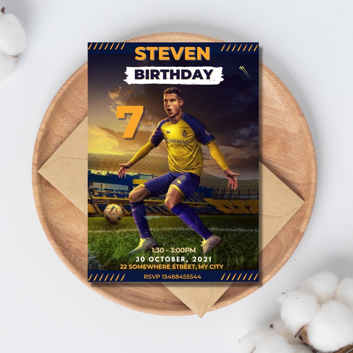 Cristiano Ronaldo Birthday Invitation Made to Order - Etsy UK