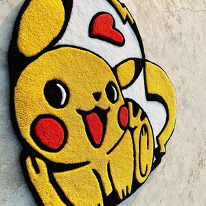 Pikachu Rug Hand-tufted 100% Wool Handmade Area Rug Carpet for Home ...