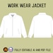 Workwear / Detroit Jacket Vector Mockup Template Streetwear Vector Ai ...