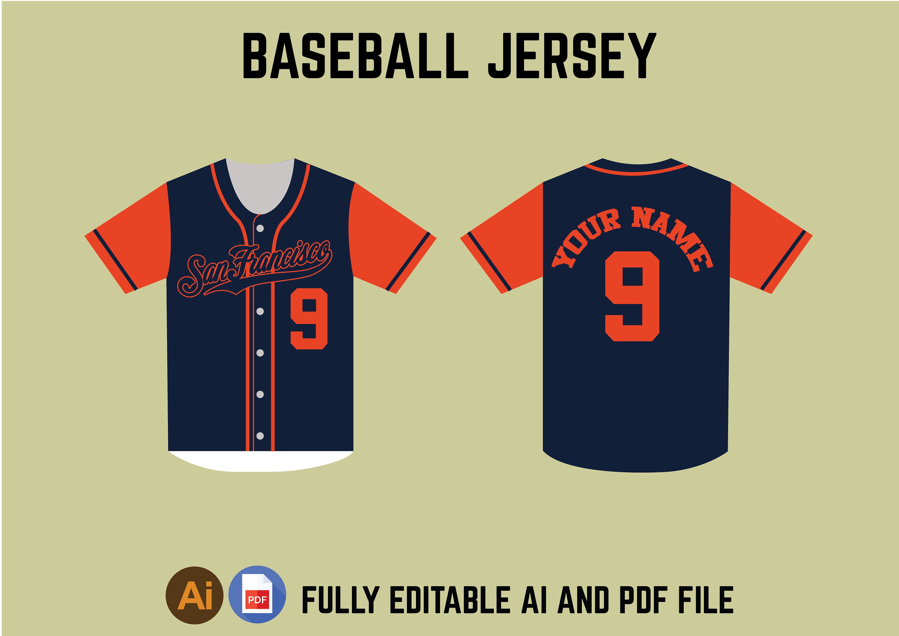 Baseball Uniform Shirt Jersey Template Streetwear Playing Vector Ai ...