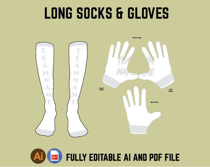 Sblm Store Long Socks and Gloves for Soccer and Rugby Games Vector ...