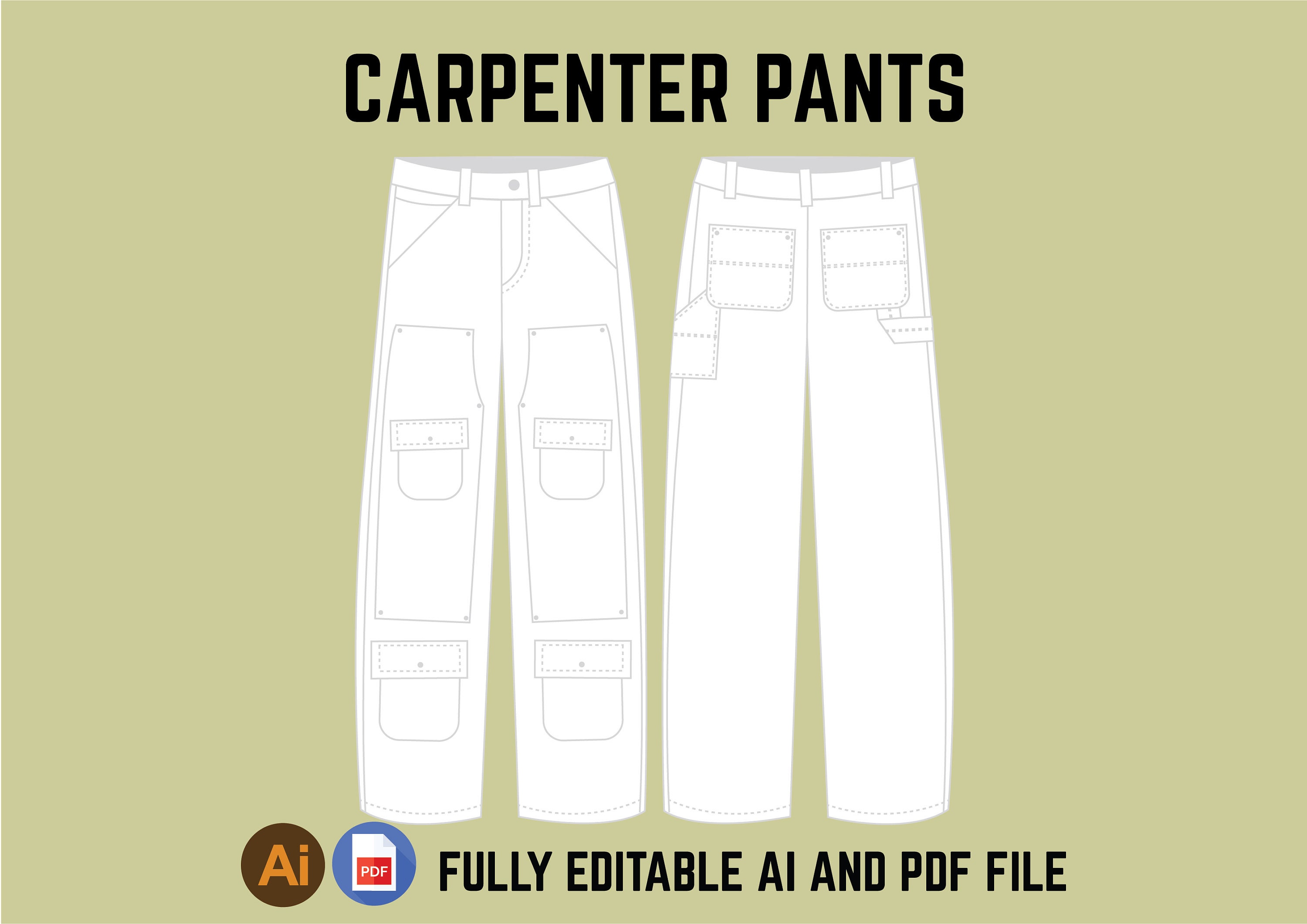 Premium Carpenter Pants Durable Workwear Trousers for Men Functional ...