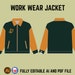 Workwear / Detroit Jacket Vector Mockup Template Streetwear Vector Ai ...