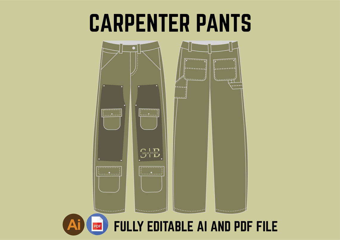 Premium Carpenter Pants Durable Workwear Trousers for Men Functional ...