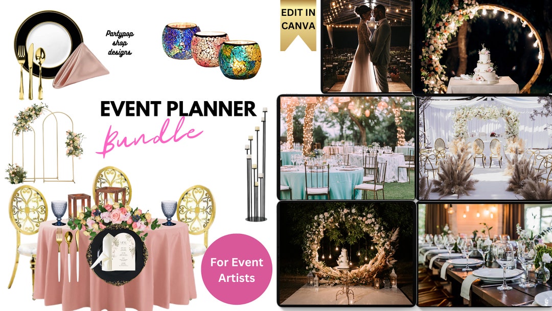 80-page EVENT PLANNER Complete Bundle Mood Board and Seating Layout ...