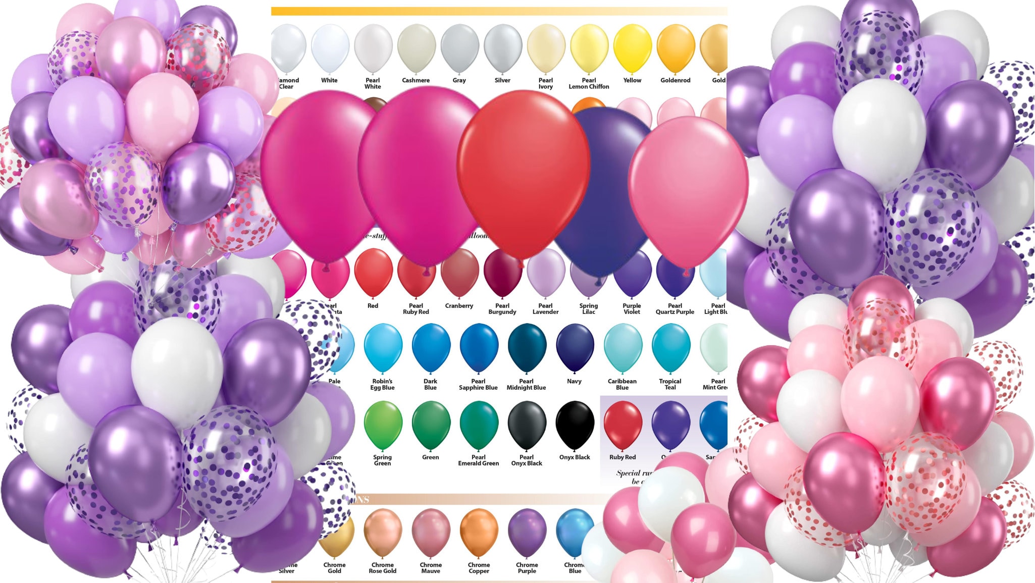 50+ Colors, Balloon Mockup Color Chart, BUNDLE Balloon Mockup Templates ...