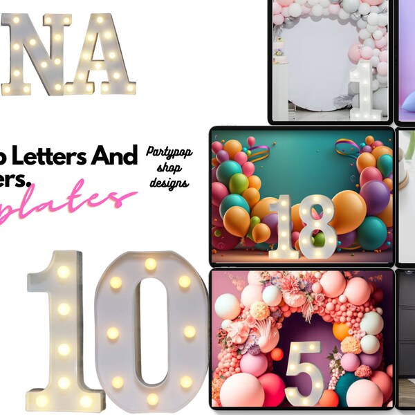 Marquee Numbers - Etsy